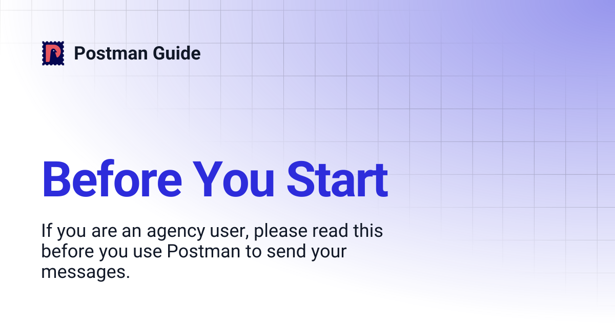 Before You Start | Postman Guide